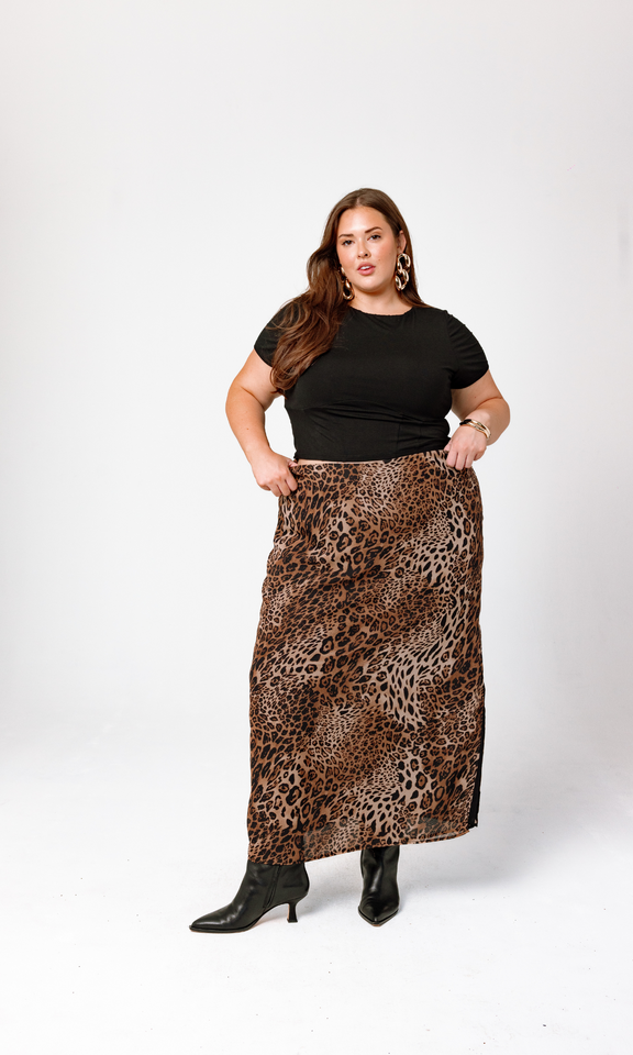 Bella Leopard Maxi Skirt – GIA/irl
